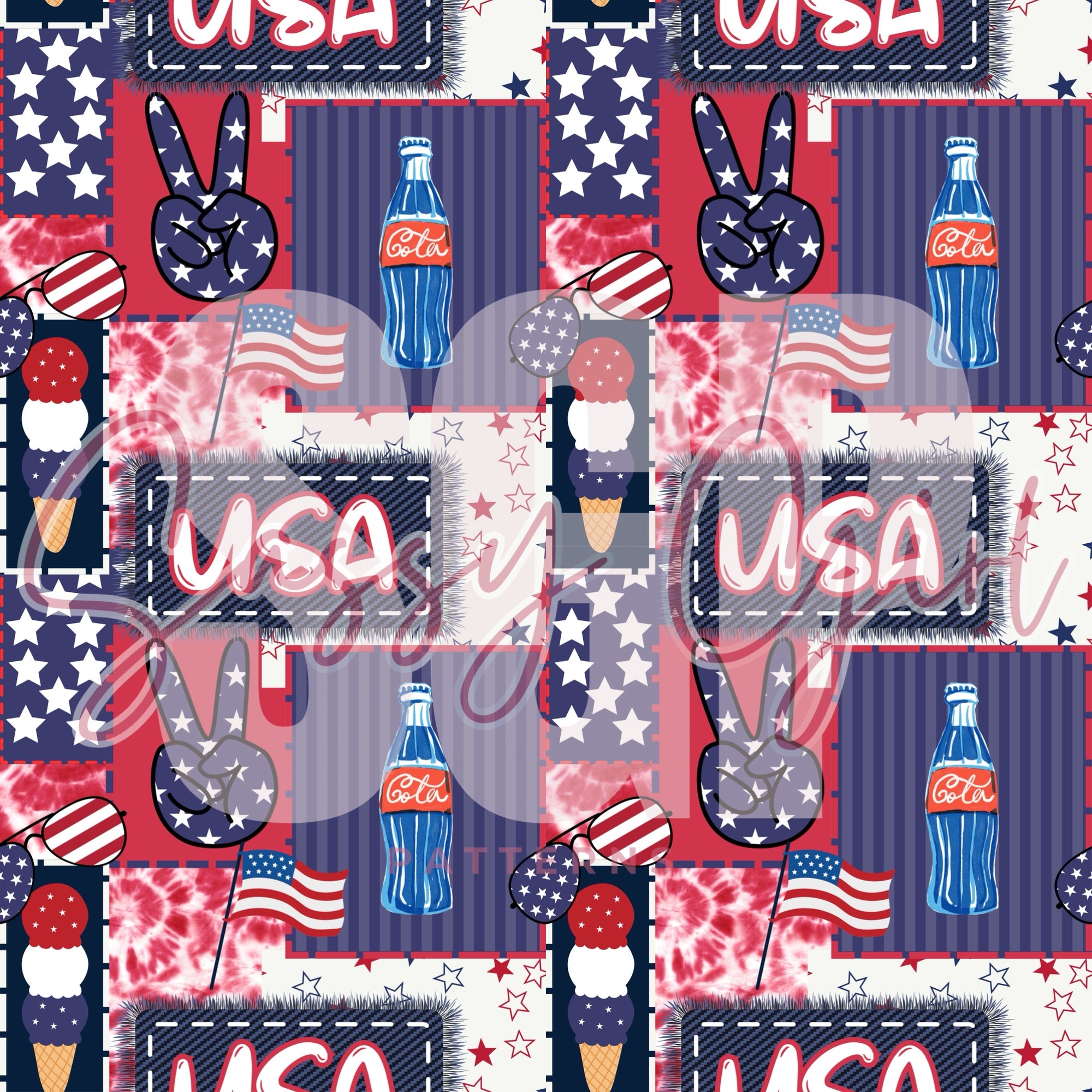 Rwb classic patchwork – Sassy Girl Patterns