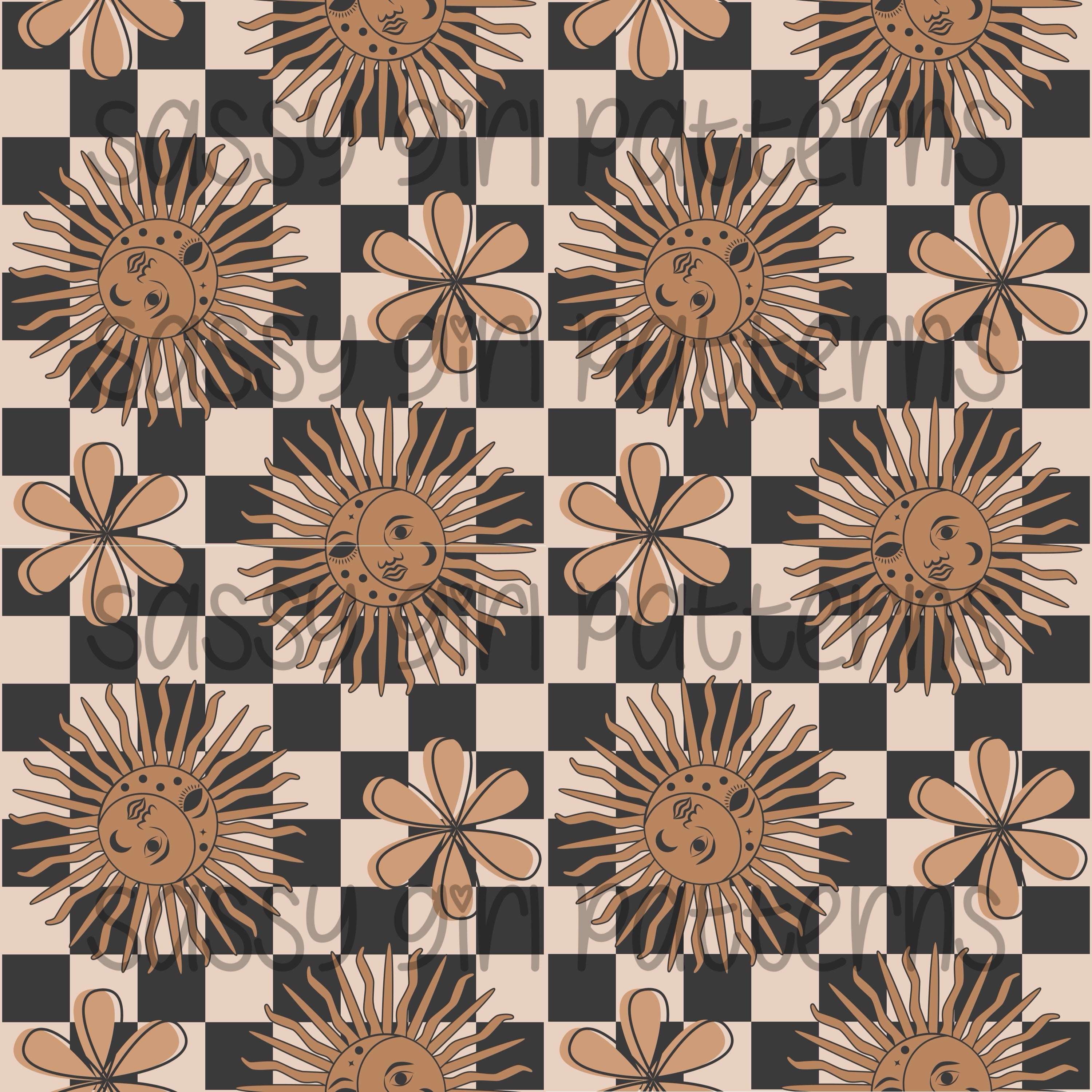 Neutral sun checkered – Sassy Girl Patterns