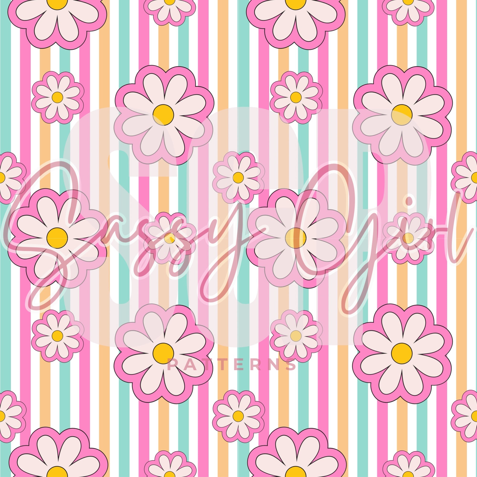 Pretty stripe flower – Sassy Girl Patterns